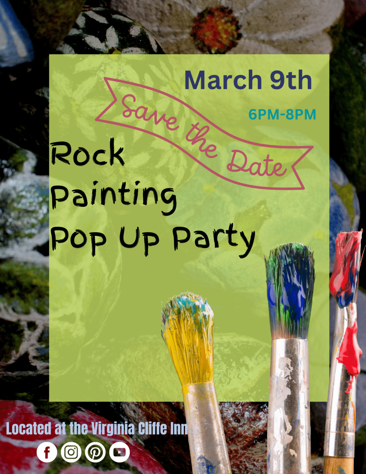 Rock Painting Party - The Virginia Cliffe Inn